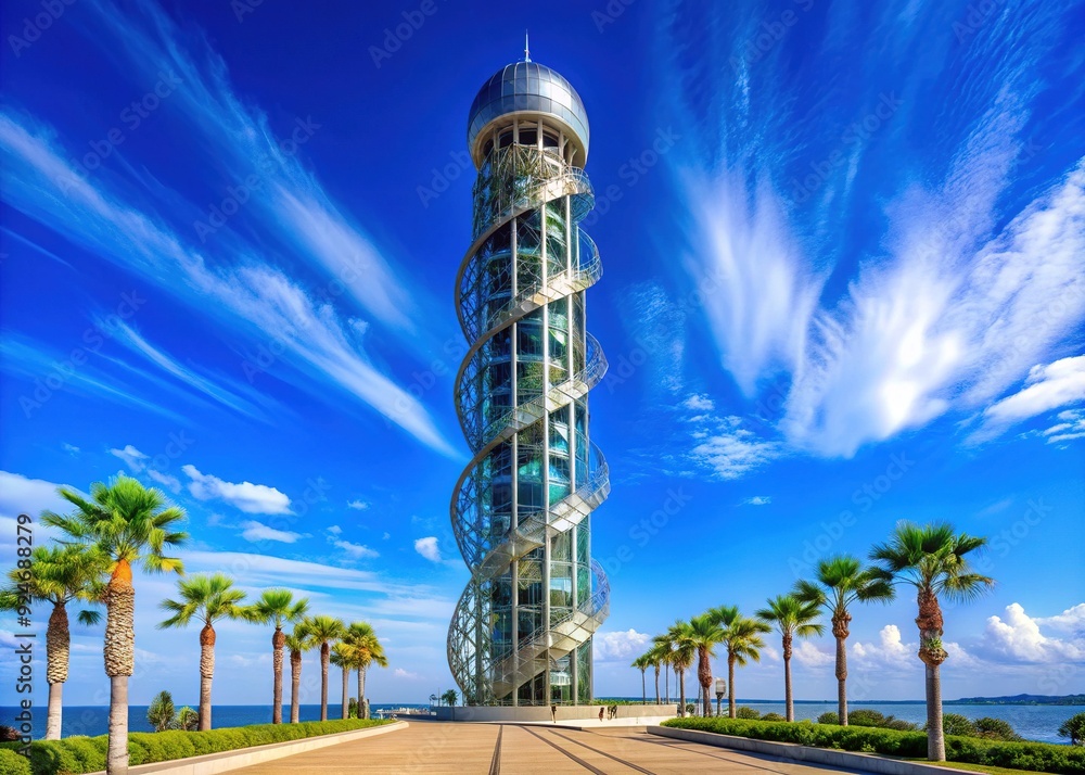 Tall, modern Alphabetic Tower rises 130 meters in Batumi, Georgia ...