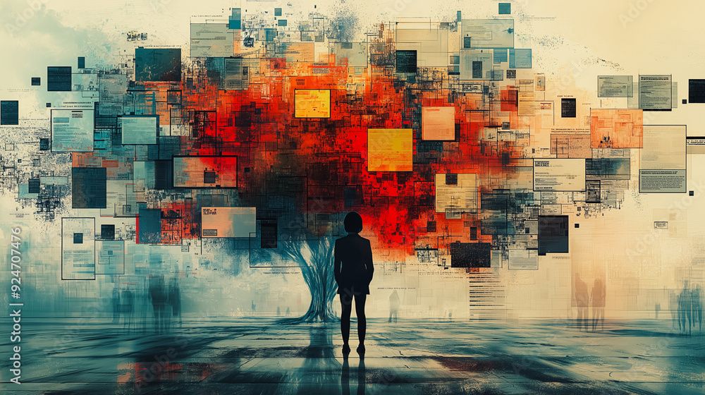 Complex and disorganized management scenario, featuring a chaotic ...