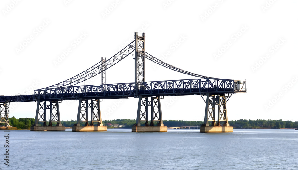 Cape Fear Memorial Bridge steel vertical-lift bridge in Wilmington ...