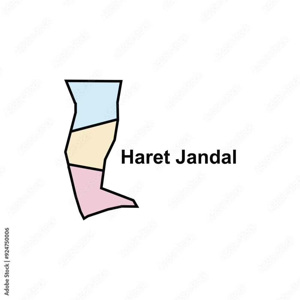 Map of Haret Jandal vector design template, World Map International ...