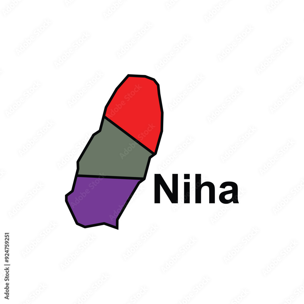 Map of Niha vector design template, World Map International vector ...