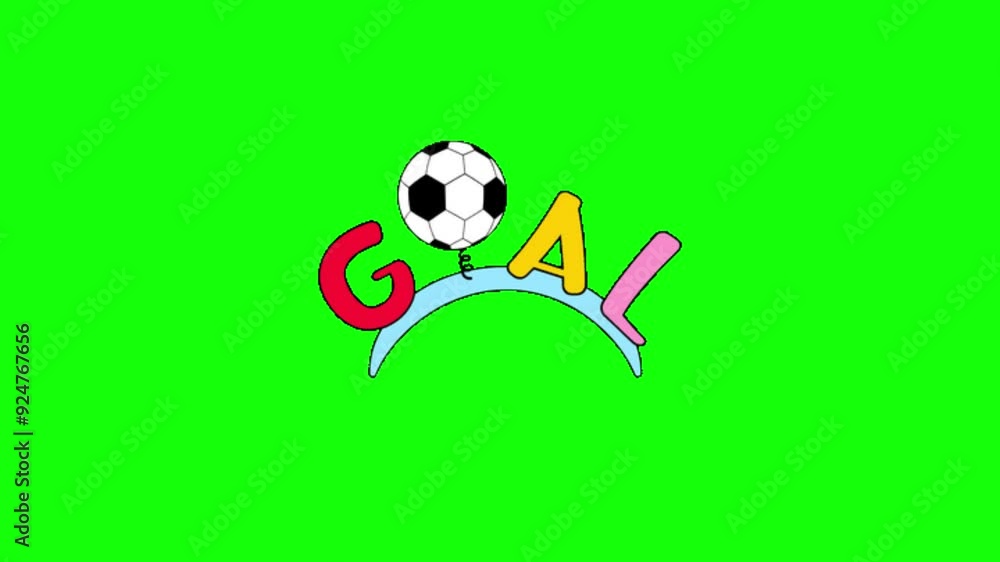 Football playing for goal motion graphic animation with clip template ...