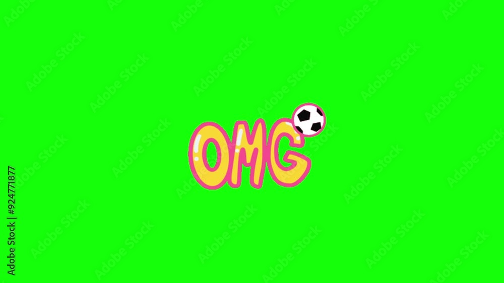 OMG football motion graphic animation with clip template 4k chroma ...