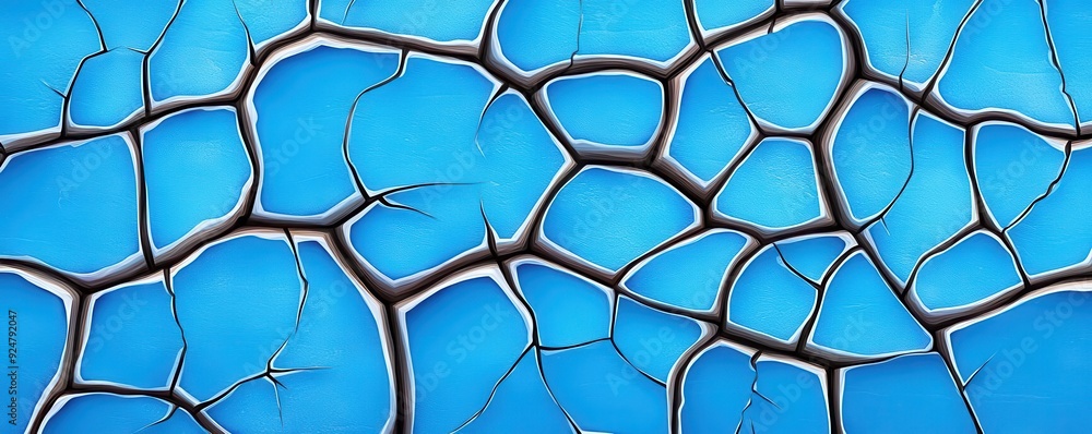 Cracked surface, revealing new patterns underneath, flat design ...