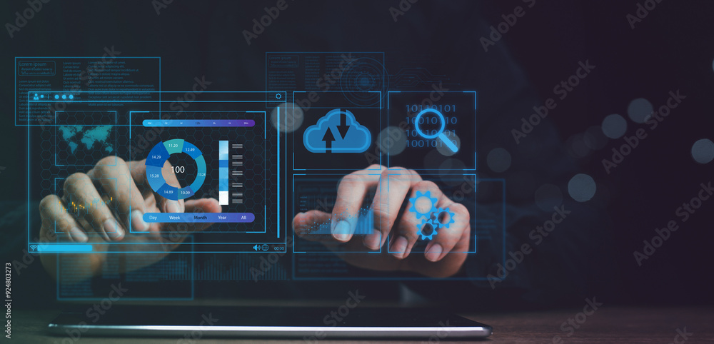 Analyst working with Business Analytics and Data Management System on ...