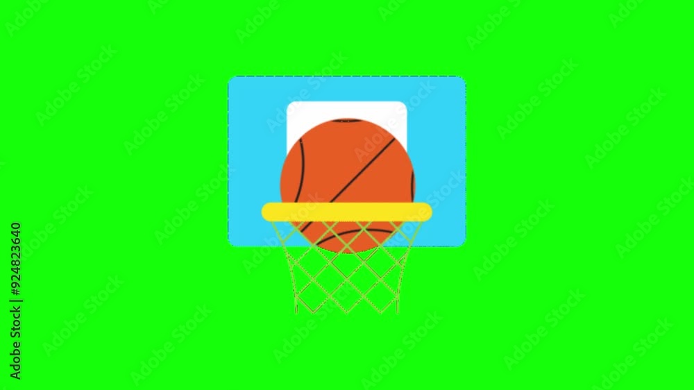 Basketball and net motion graphic animation with clip template 4k ...