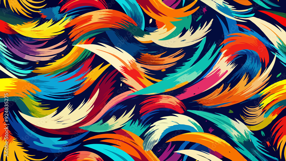 Abstract Brush Strokes: dynamic pattern using bold, expressive brush ...