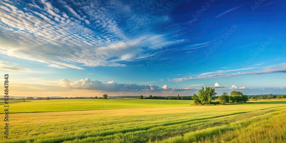 Vast open field under a clear sky, showcasing the freedom and ...