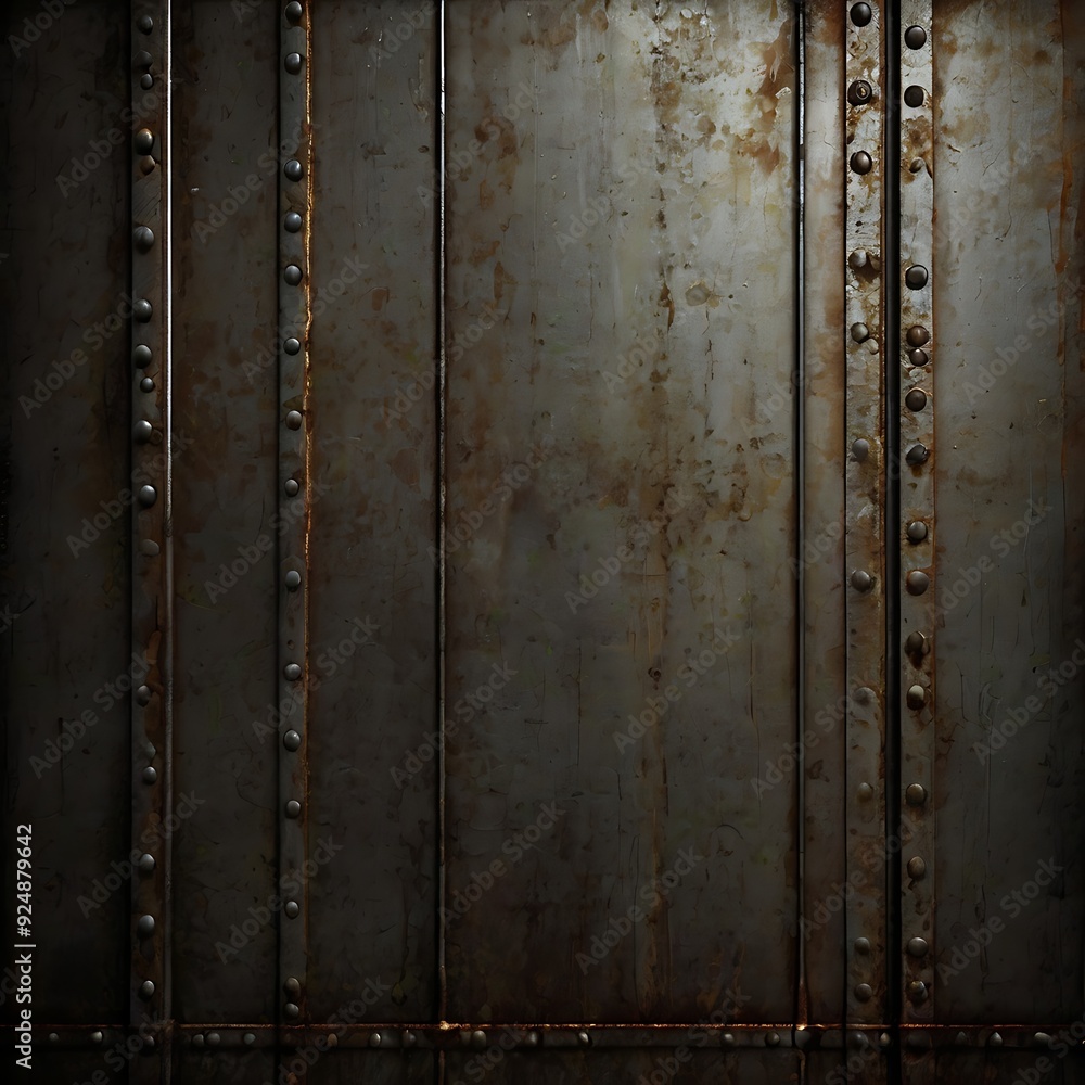 Rugged Industrial Background: Dark Metal with Scratches, Grime, and ...