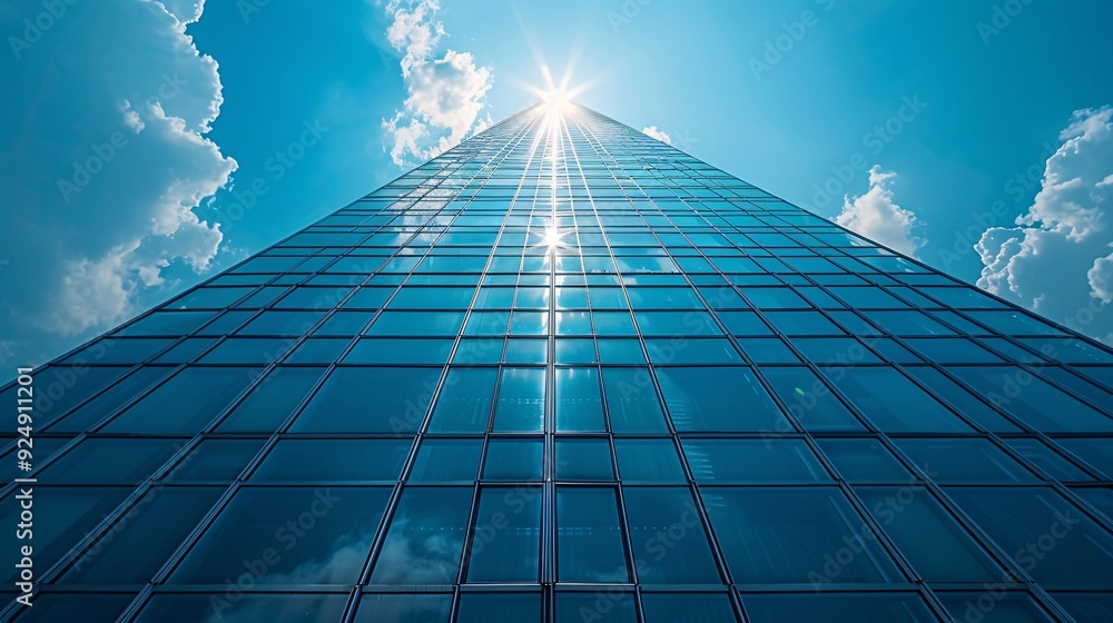 Solar Cells on a Skyscraper: Solar cells covering the facade of a ...