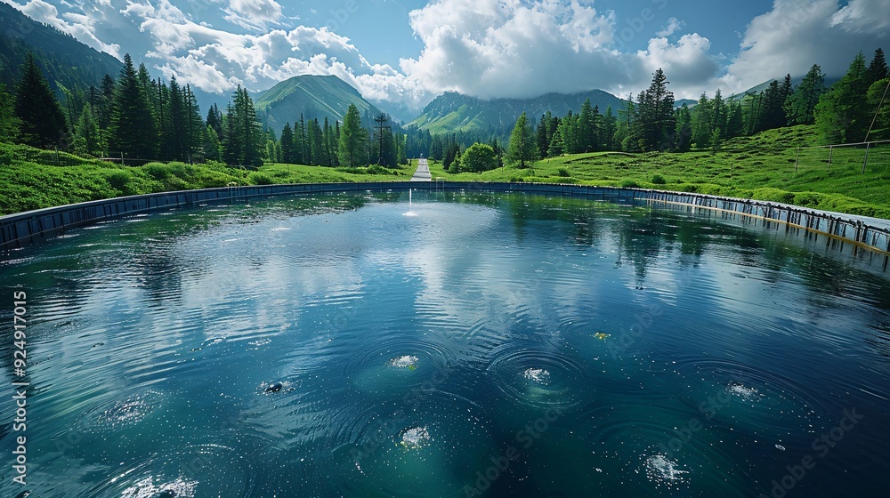 Solar Cells with a Water Reservoir: Solar cells installed around a ...