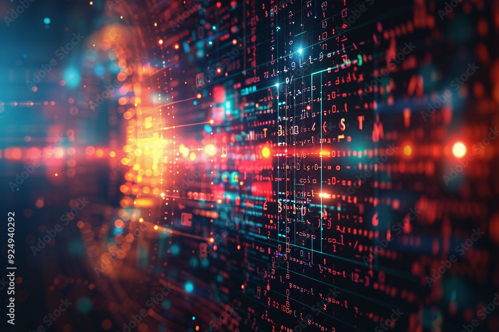 abstract technology background features a mesmerizing display of ...