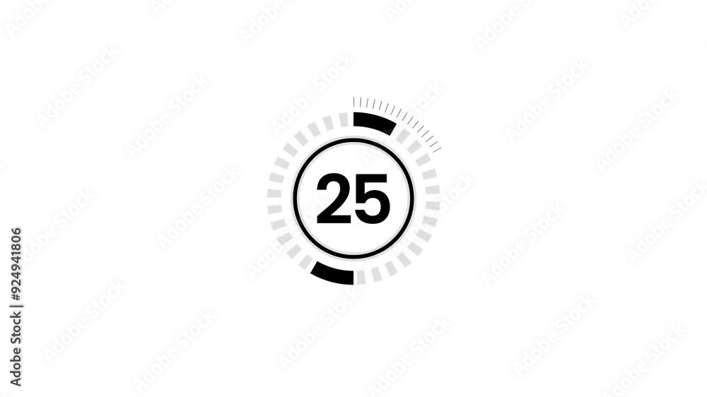30 Second animation timer, countdown timer 30 seconds animation from 30 ...