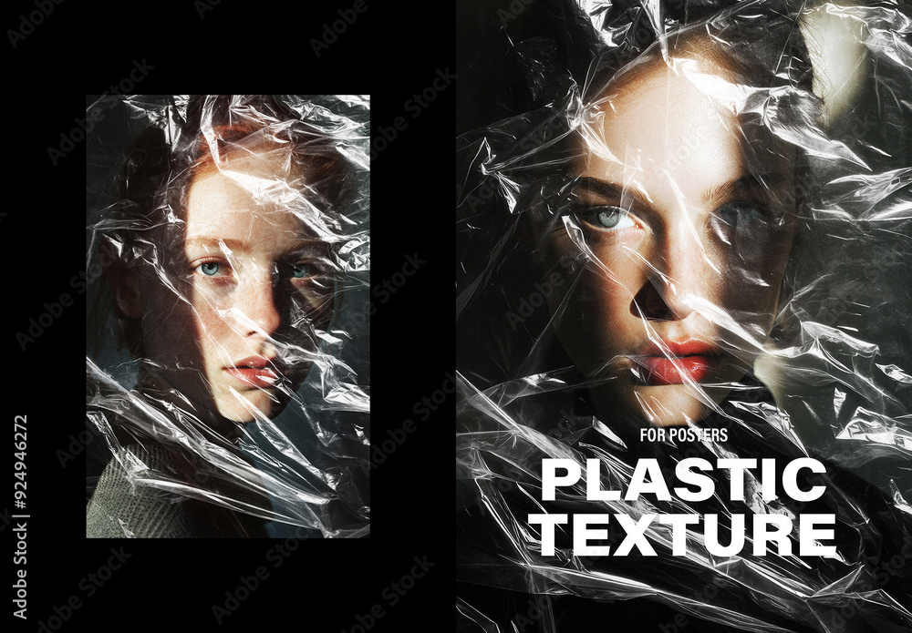 Crumpled Plastic Overlay Textures Stock Template | Adobe Stock
