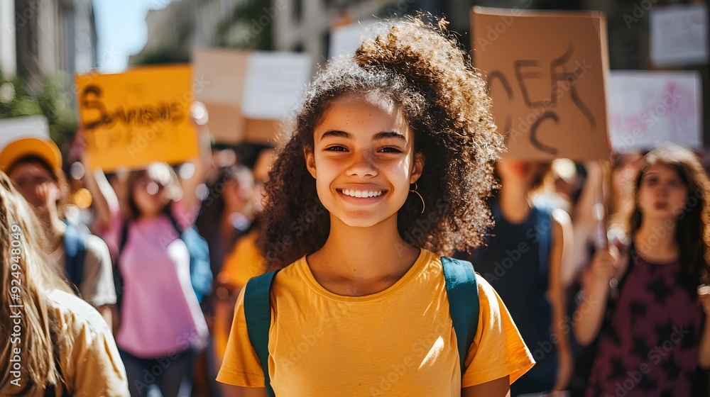 Passionate Young Activists Holding Banners for Equity and Inclusion in ...