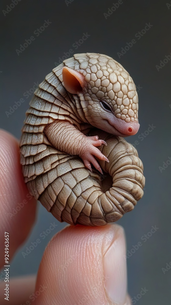 An incredibly detailed, 8K photorealistic depiction of a tiny baby ...