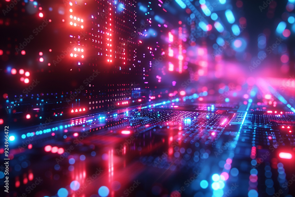 abstract technology background showcases a futuristic 80s retro style ...
