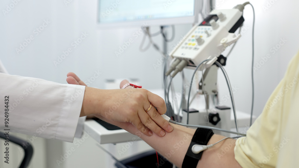 Electromyography for testing patient nerve activity. A modern medical ...