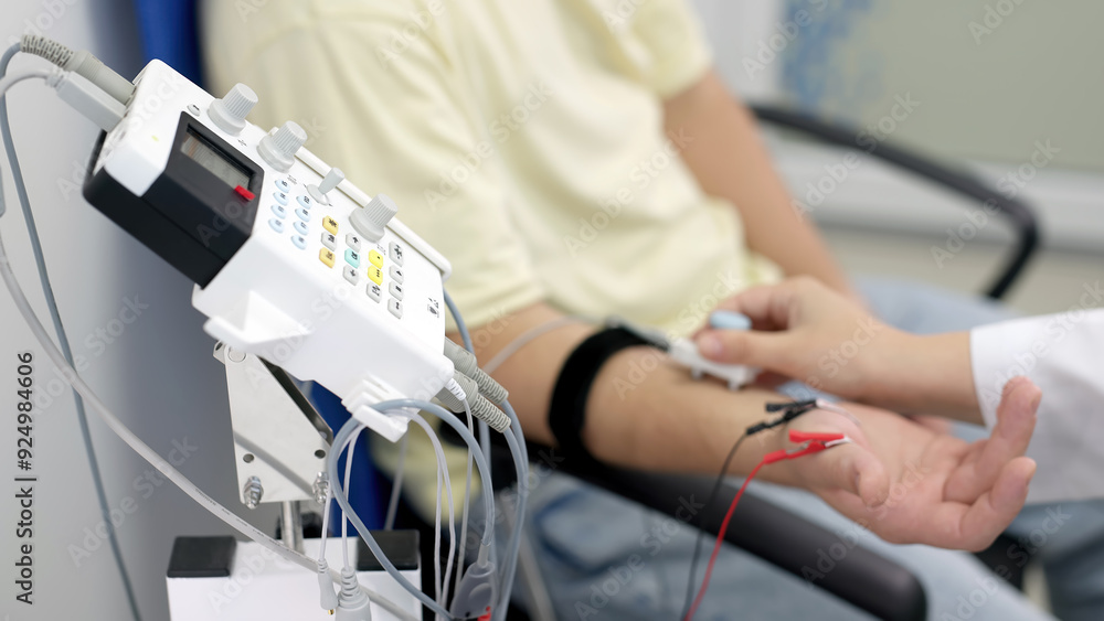 Electromyography for testing patient nerve activity. A modern medical ...