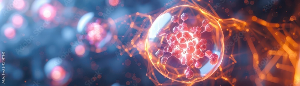 Electrons Moving Around Nucleus Electron Cloud Front View Electrical