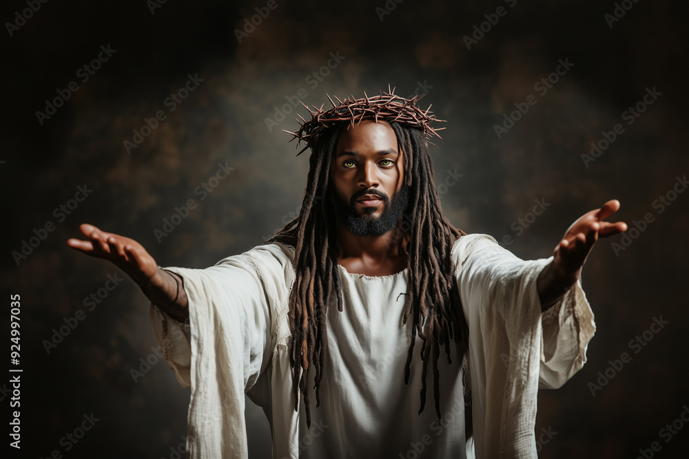Jesus Christ. African American Savior. Loving son of God depicted as a ...