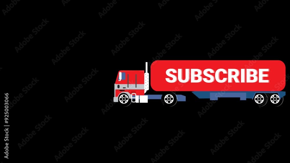 YouTube intro with smooth looping video truck animation and 4K ...