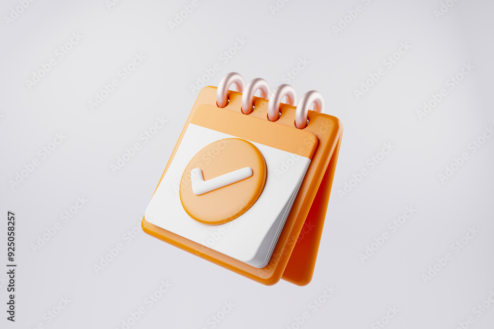 3D calendar icon showing date and time for meeting reminders. Calendar ...