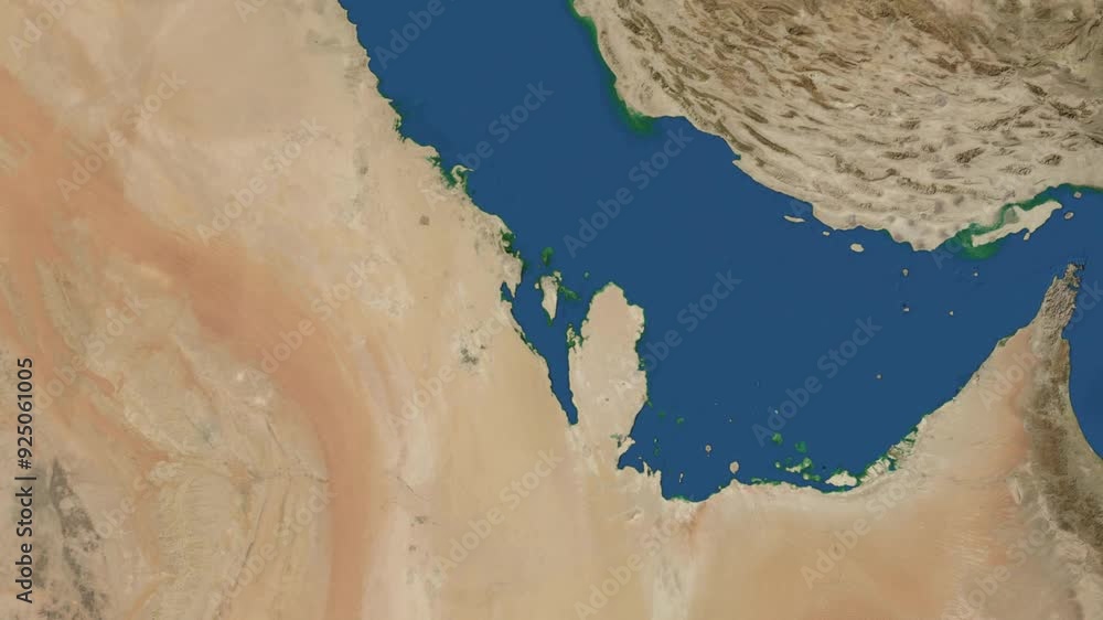 Zoom from Earth to Bahrain. (No Border) World map province animation ...