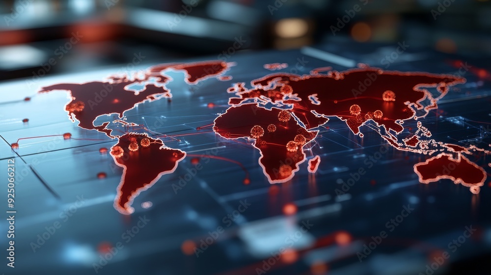 World map showing global spread of MPOX virus across every country and ...
