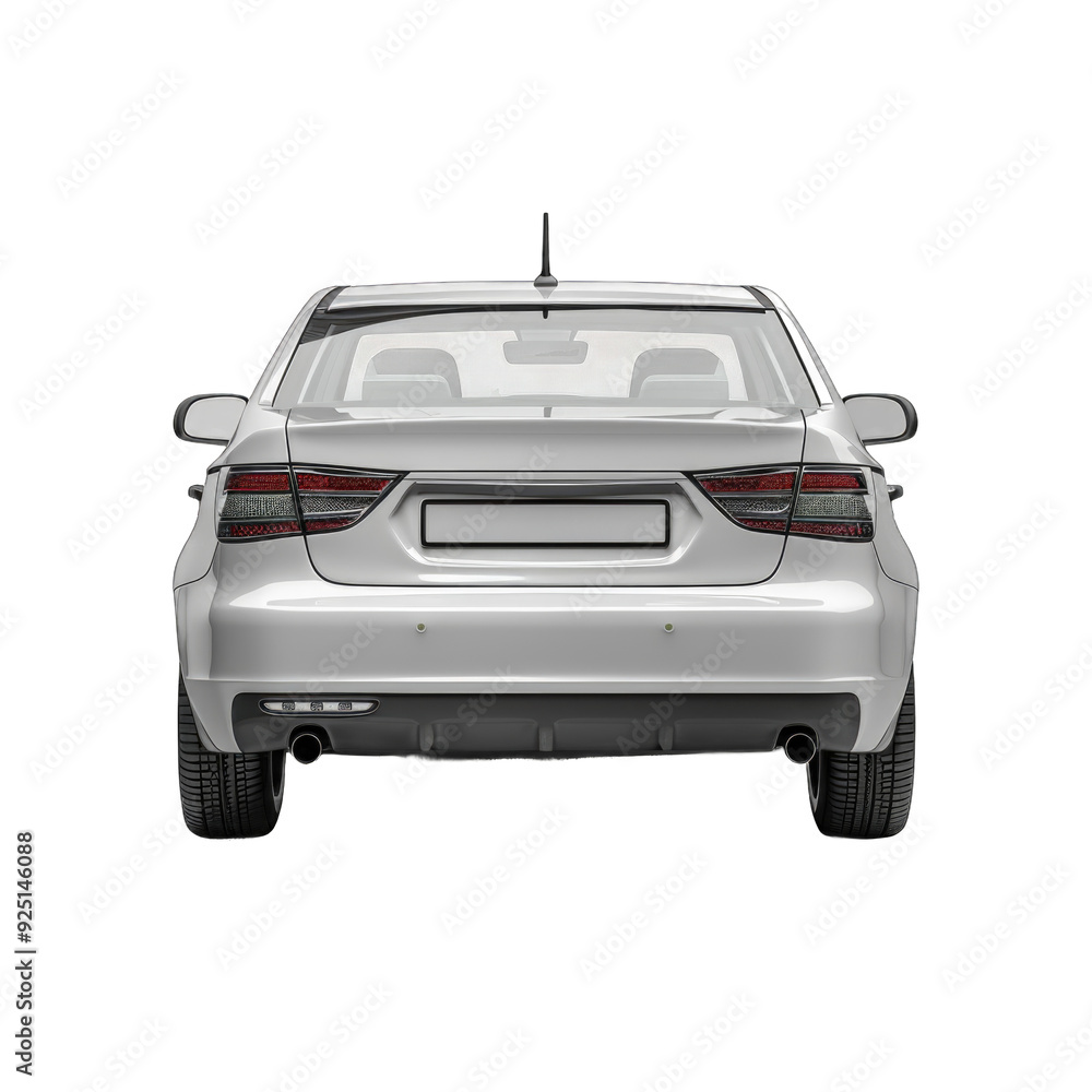 Photo Modern car back view isolated on transparent background cutout ...