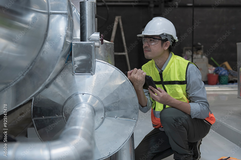 workers in factory. workers at work. People in Industrial interior ...