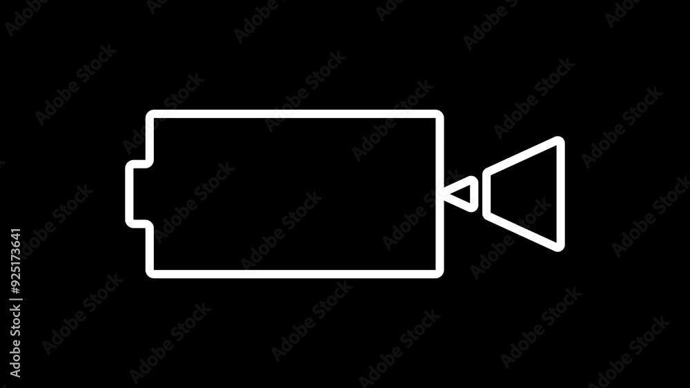 Recording button icon. Animated on transparent background with alpha ...