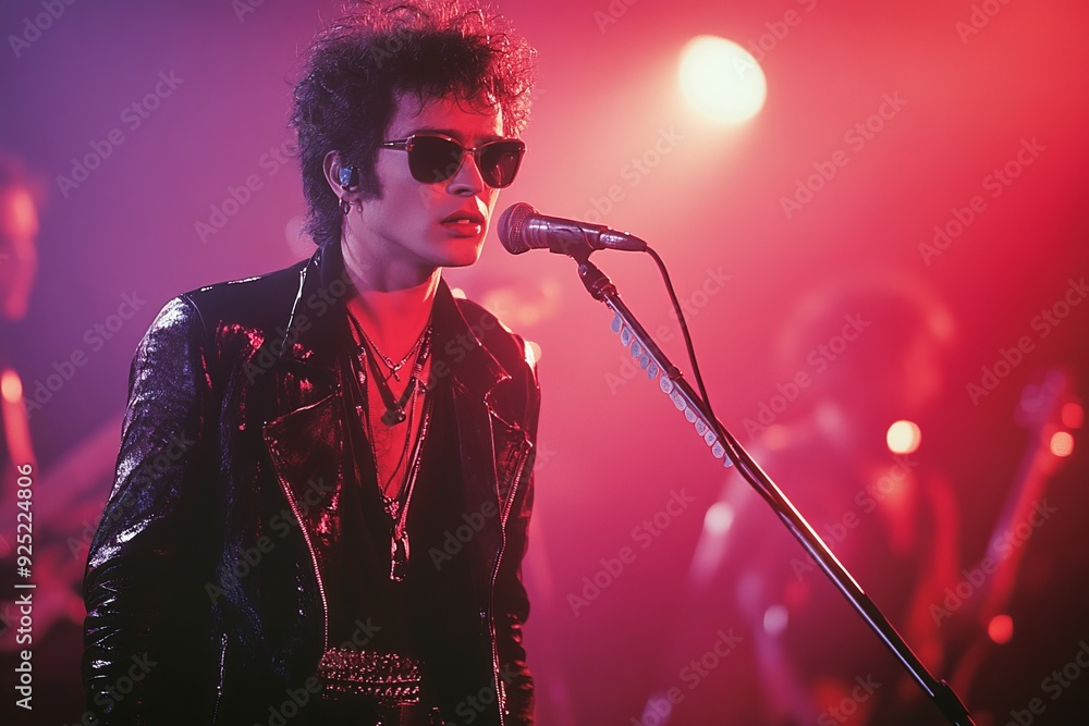 ภาพประกอบสต็อก 80s Music Icons, Vibrant posters celebrating legendary ...