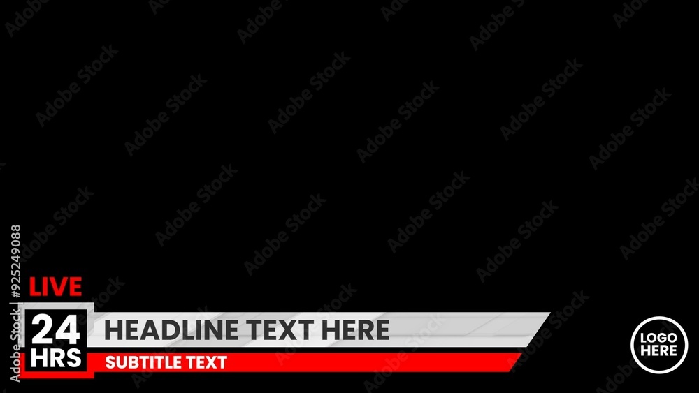 Modern News Channel Information Bar Lower Thirds Stock Template | Adobe ...
