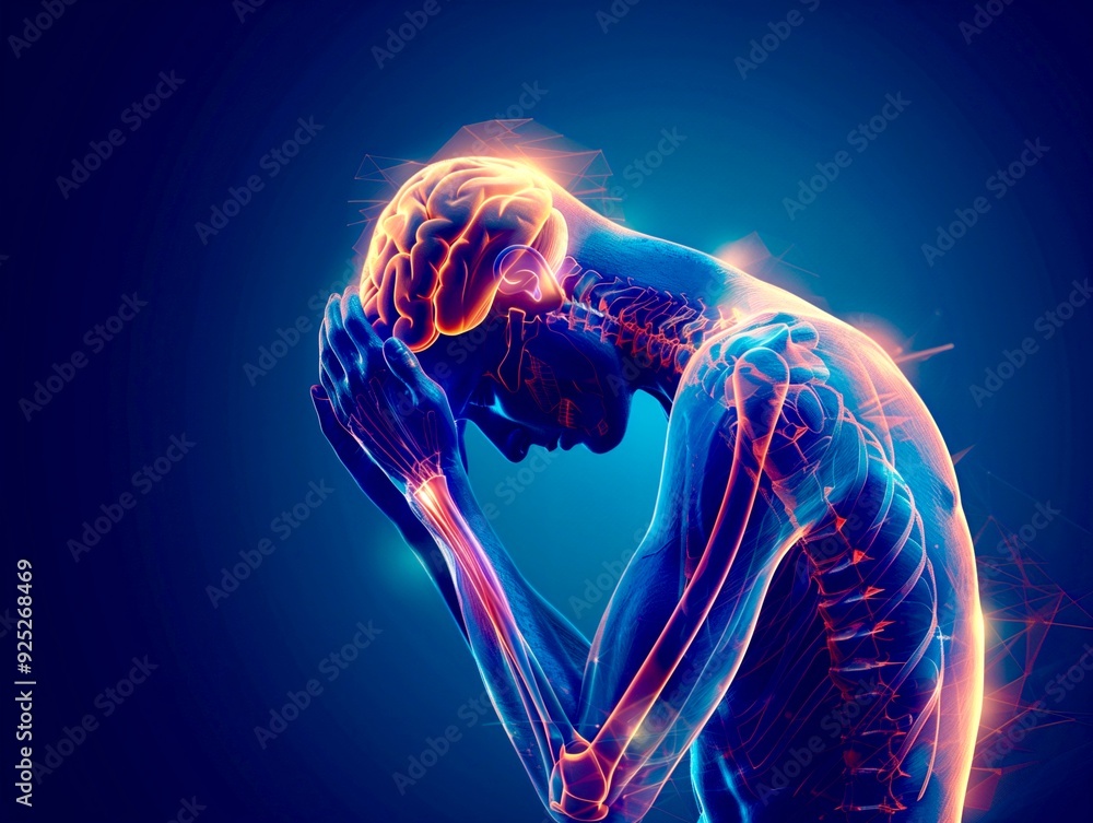 anatomy of human body Migraine headaches, pain in various parts of the ...