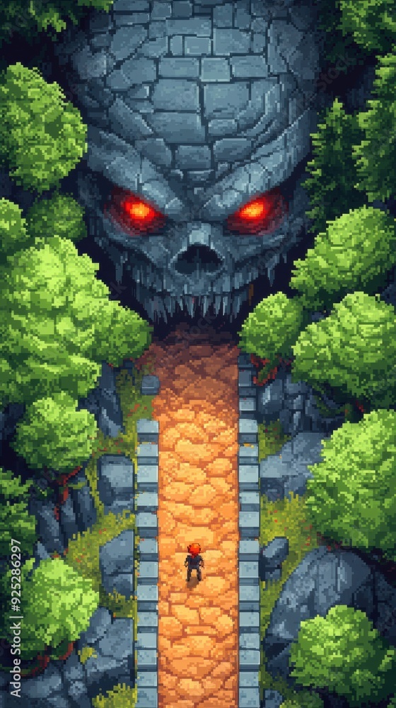 Blocky pixel art enemy sprites featuring sharp edges in a retro game ...