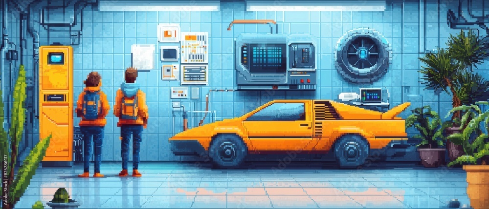 Colorful and unique digital pixel character sprites in a futuristic ...