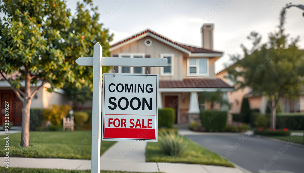 A "Coming Soon - For Sale" sign in a California residential ...