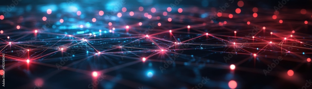 Cyber security network map with interconnected digital nodes Stock ...