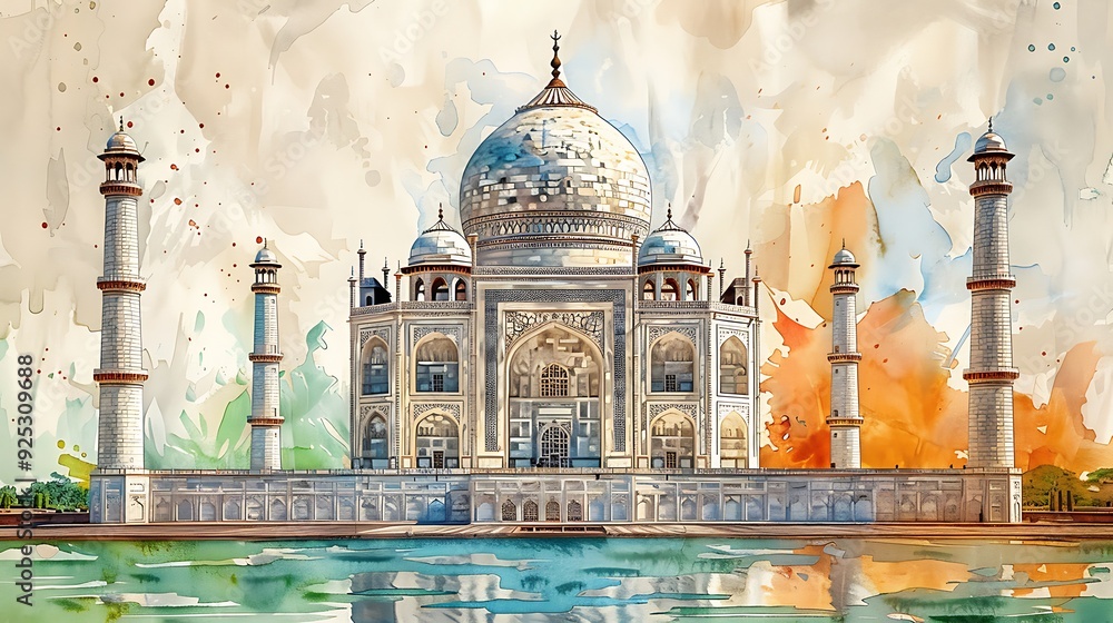 Indian flag with vibrant saffron, white, and green colors, flowing ...