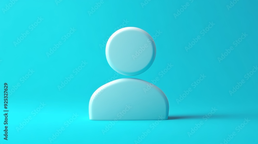 Add a user icon in 3D. Create a symbol for groups. New profile account ...