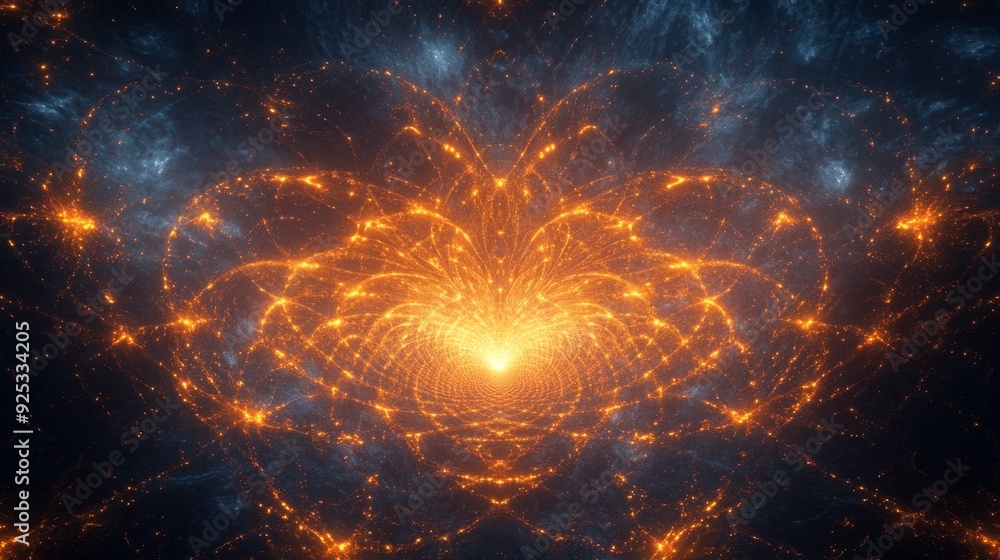 Mystical form existing beyond human thought, composed of intricate ...