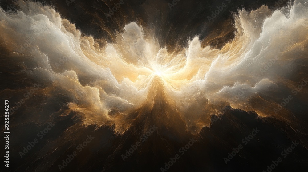 Surreal form beyond the limits of human understanding, a fluid mass of ...