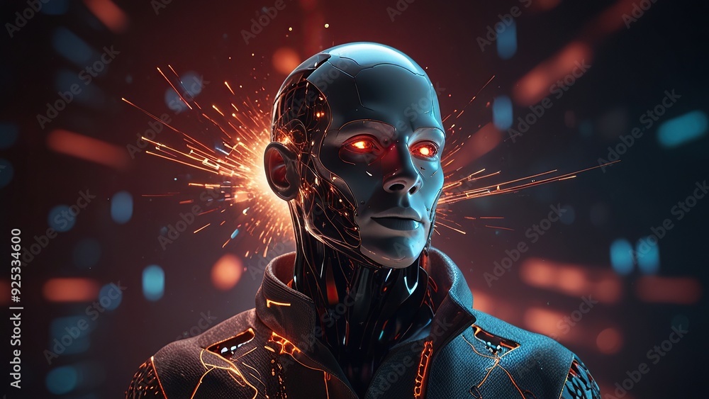 Abstract technology circuit design CPU motherboard of a computer board ...