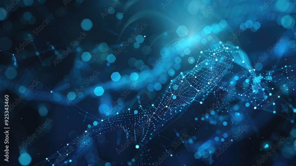 Abstract picture of blue light effect in digital technology design ...