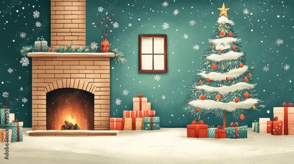 Adorable Christmas eve character cartoon. A collection of 2D Christmas ...