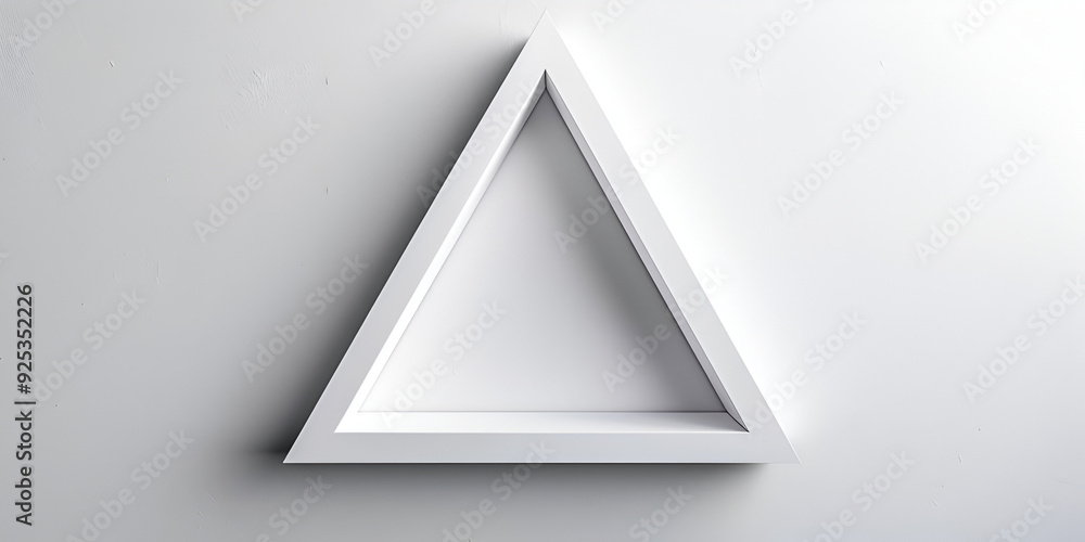 White Triangle Frame Bold Structural Design With Melancholic Symbolism ...