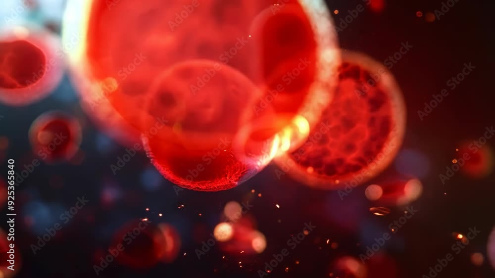 Microscopic View of Red Blood Cells: Anatomy of Circulatory System ...
