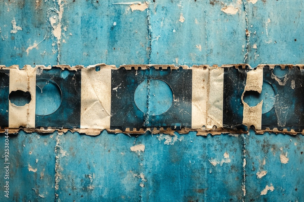 Old film. Scratched texture. Blue white color ice effect distressed vhs ...