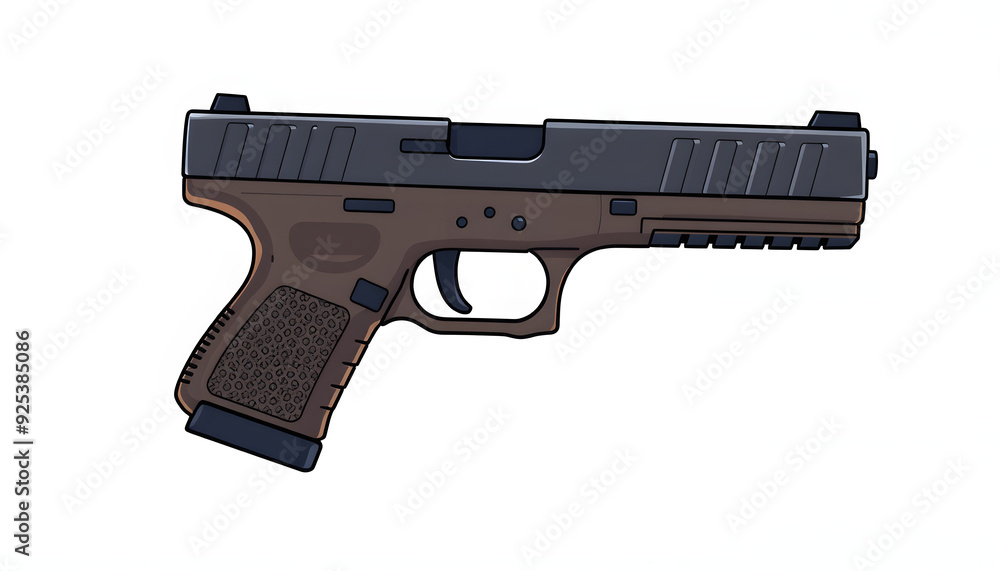 Behold the Glock 18 pistol, a formidable firearm in sleek design. on ...